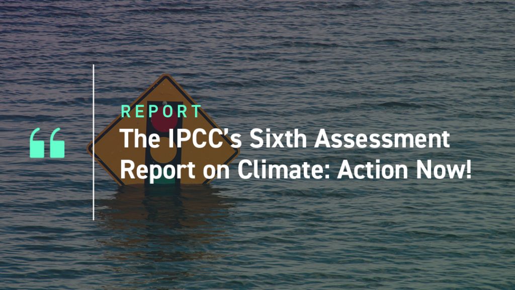 The IPCC’s Sixth Assessment Report on Climate: Action Now!
