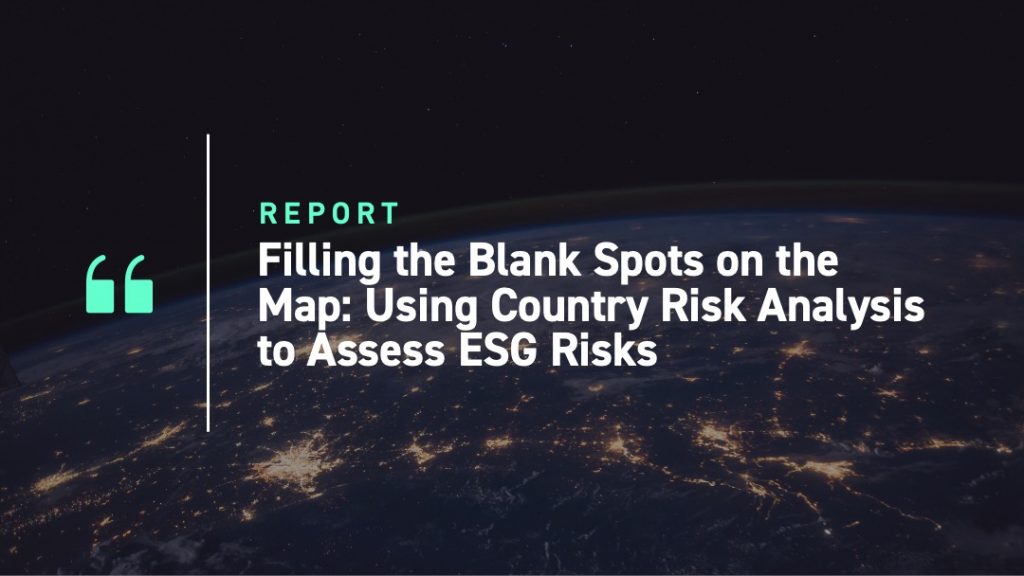 Filling the Blank Spots on the Map: Using Country Risk Analysis to ...