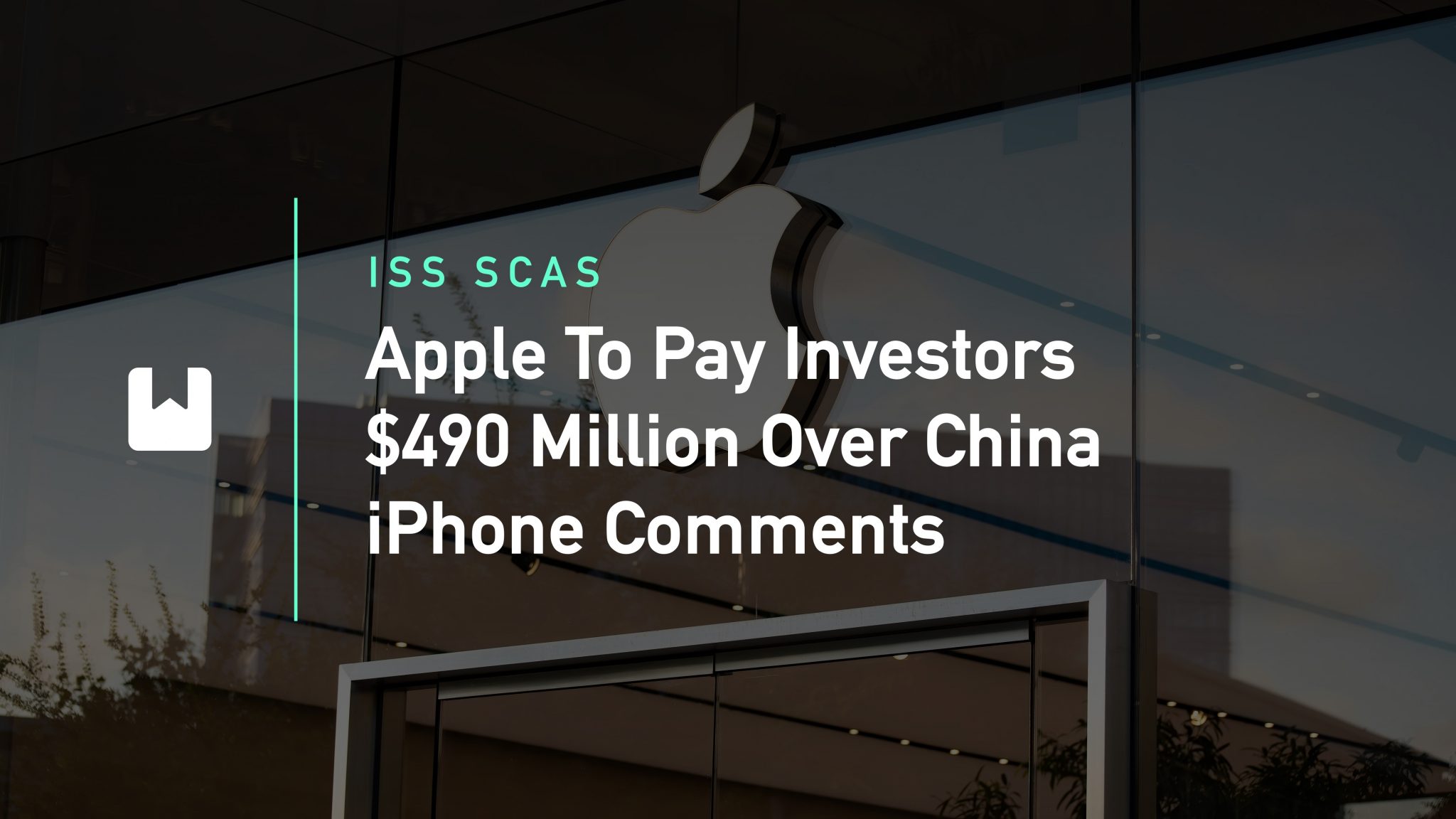 Apple To Pay Investors $490 Million Over China iPhone Comments